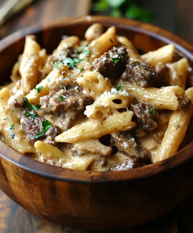Creamy Garlic Beef Pasta: A Deliciously Easy Recipe for Dinner ...