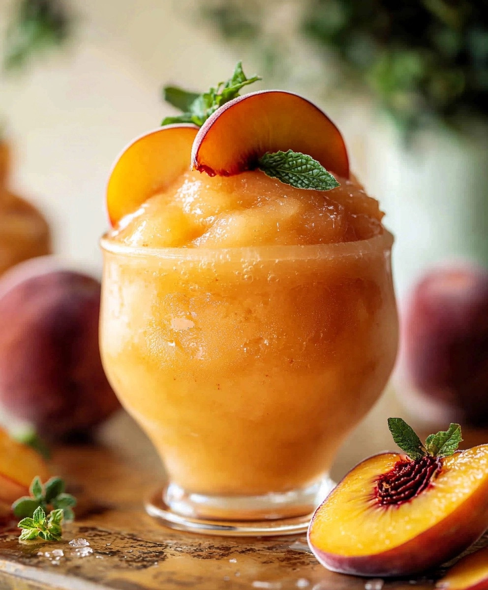 Frozen Peach Slush Drink: Refreshing Summer Treat Recipe - Homecook Maria